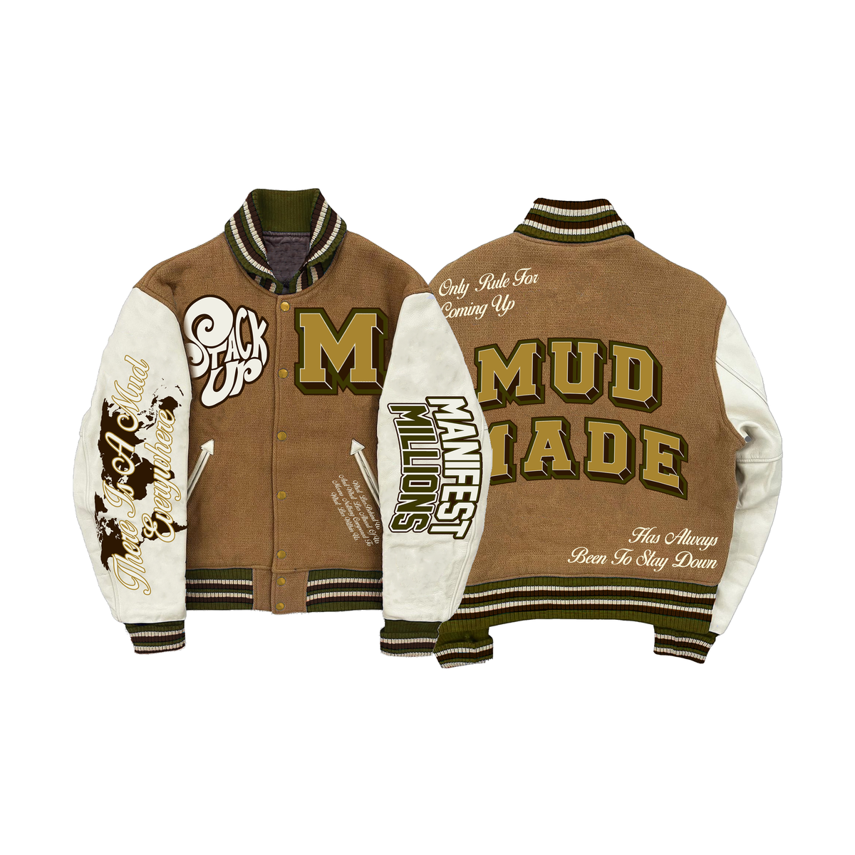 Mud Made Stack Up Varsity Jacket (C. Buford) – MUD MADE